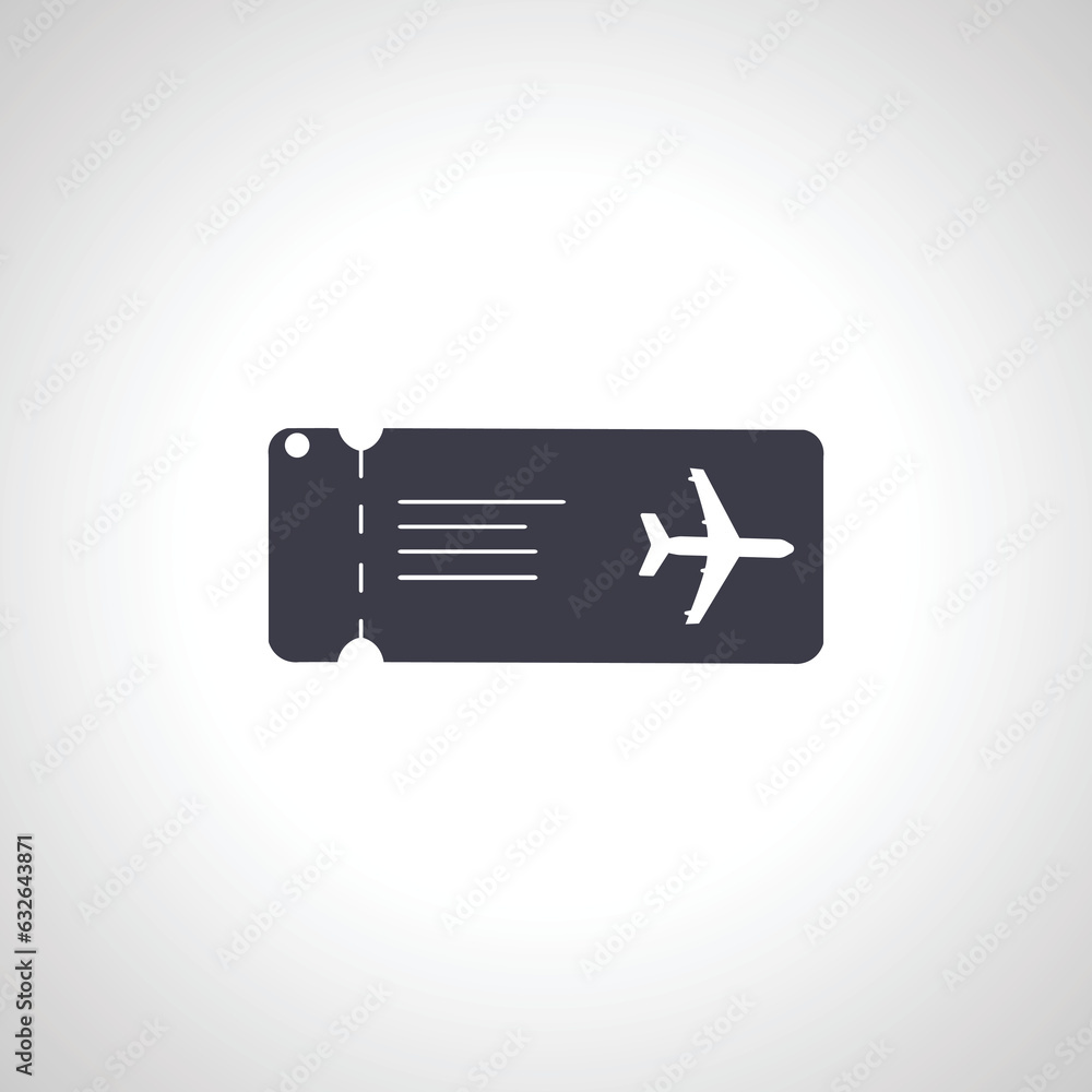 boarding pass icon. flight ticket icon. Stock Vector | Adobe Stock