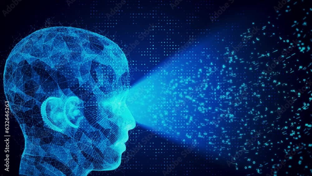 Cyber Technology Innovation Artificial intelligence AI brain animation ...