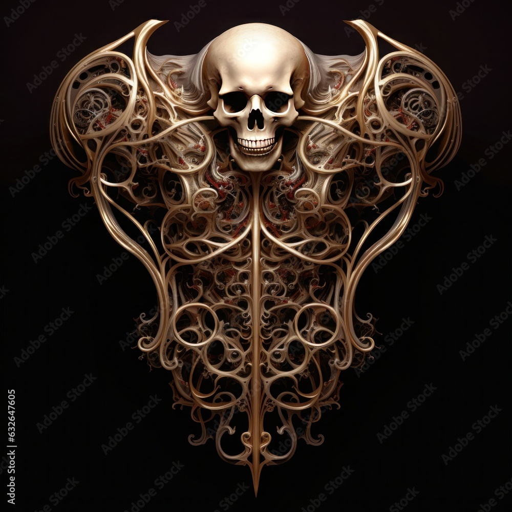 classic, barock ornaments in form of human body, Generative AI Stock ...