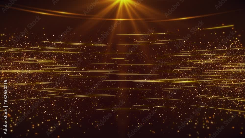 4K Gold Stage Glitter Glamour Luxury Awards Show Glow Shining Ceremony ...