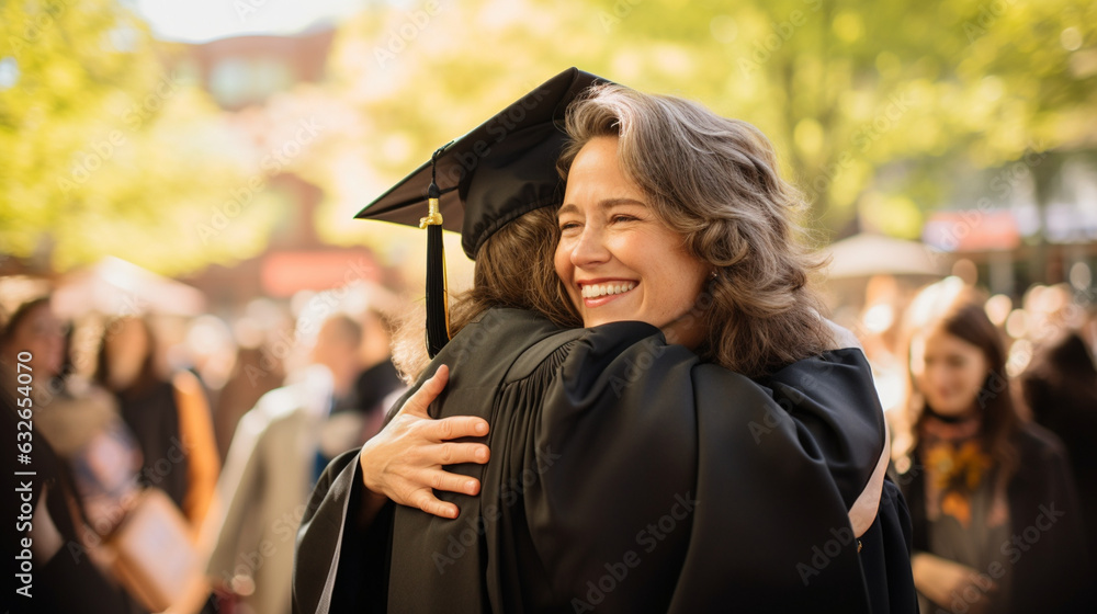Capture the emotions of the student's teachers, congratulating them ...