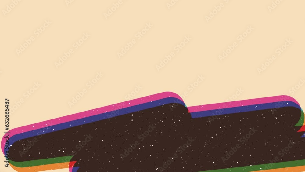 Loop animation with riso print effect. Vintage hand drawn animation ...