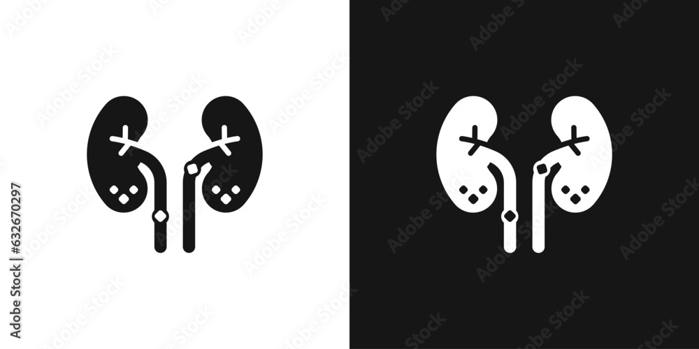 Kidney stones icon. Renal calculi sign, urolithiasis disease Stock ...