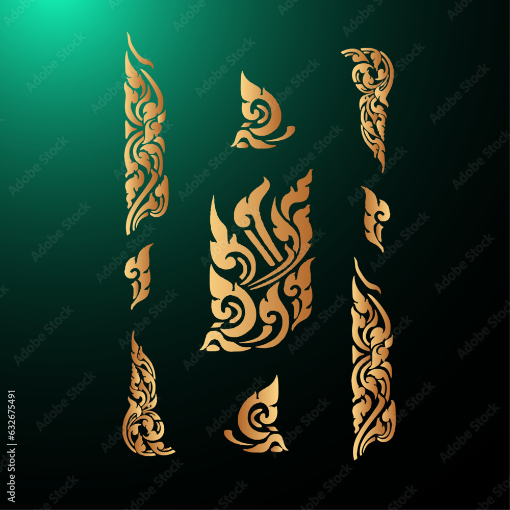 drawing vector khmer cambodia vintage kbach khmer Stock Vector | Adobe ...