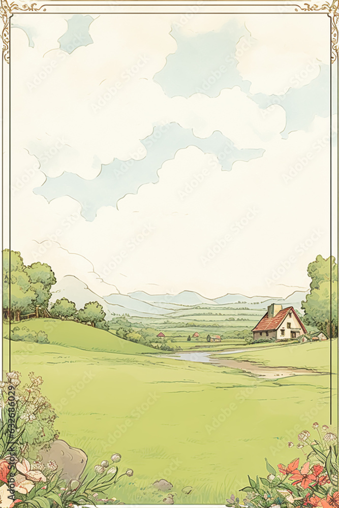 Book cover, digital paper illustration and greeting card design ...