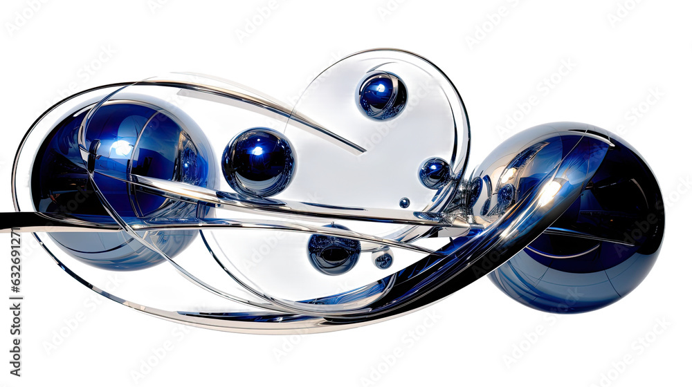 combining silver and deep blue in an abstract futuristic texture ...