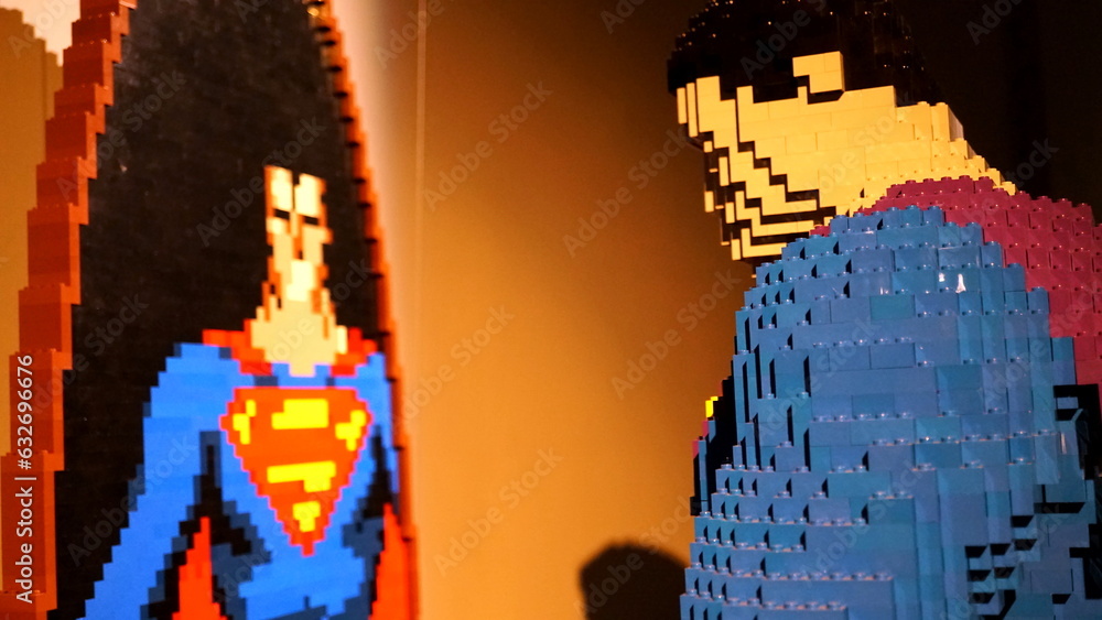 Superman made with Lego bricks by Nathan Sawaya from The Art of the ...
