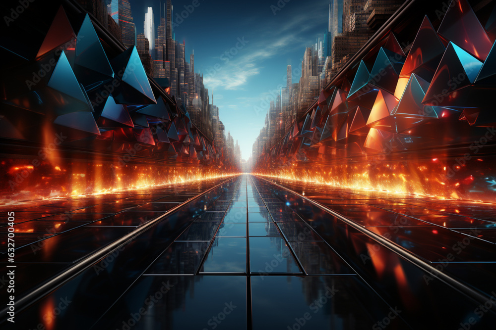 High speed tech flow Abstract arrow direction in a hi tech background ...