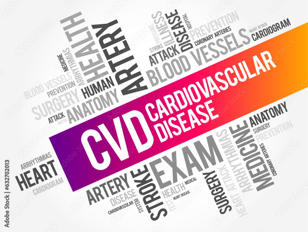 CVD Cardiovascular Disease - group of disorders of the heart and blood ...