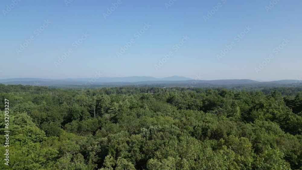 aerial view of catskills mountains in new york state (drone footage ...