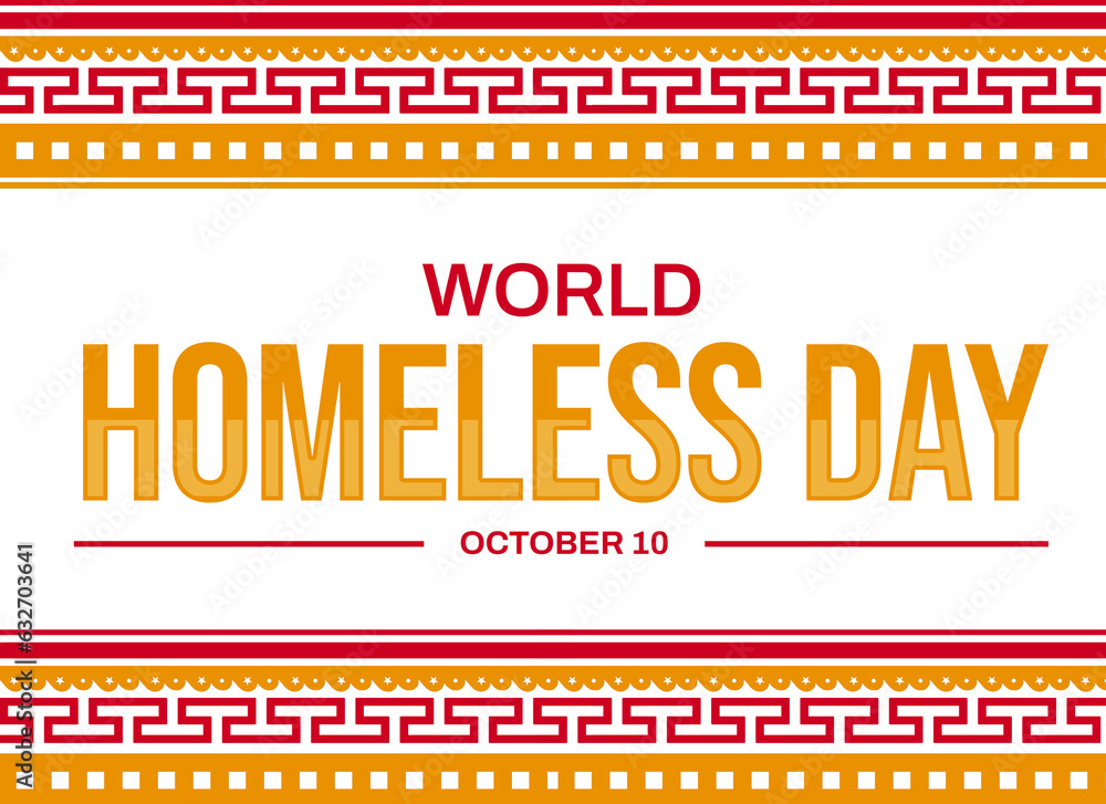 World Homeless Day abstract background with border design and ...