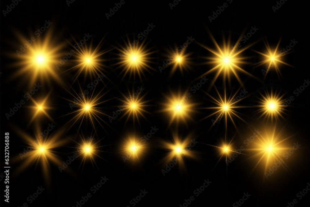 Special lens flash, light effect. The flash flashes rays and ...