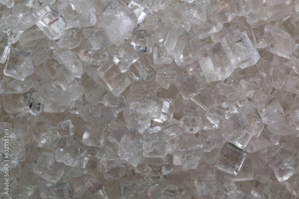 macro photography of white crystal sugar - sugar crystals magnified ...