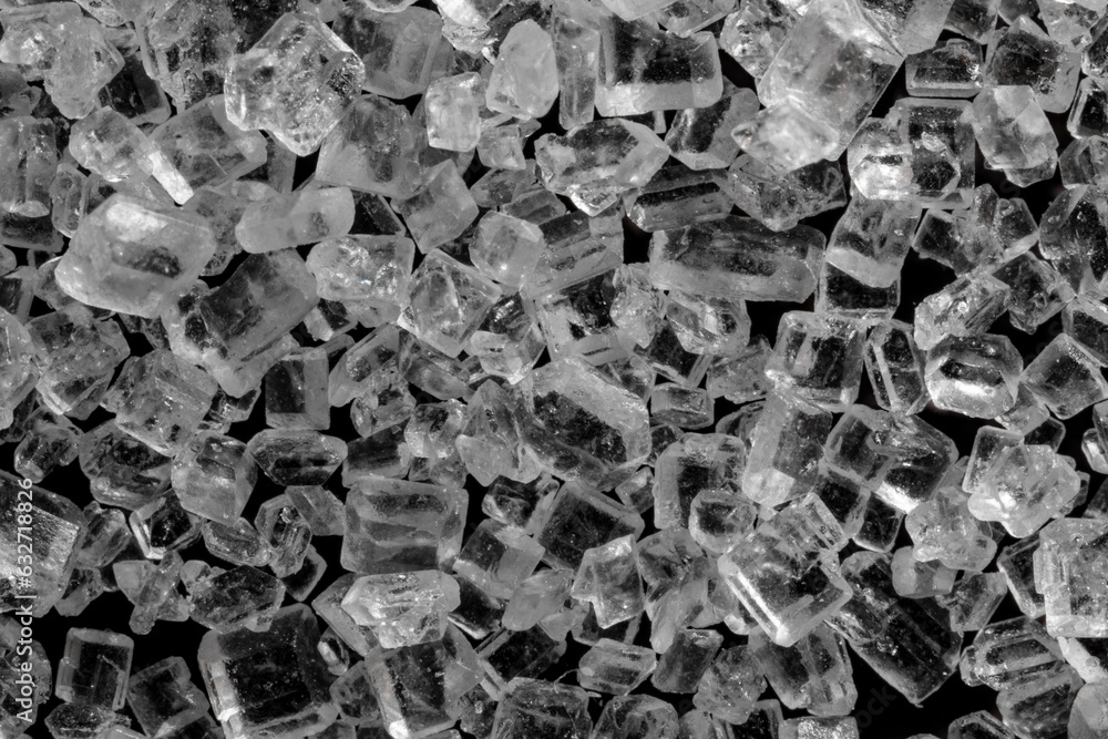 macro photography of white crystal sugar - sugar crystals magnified ...