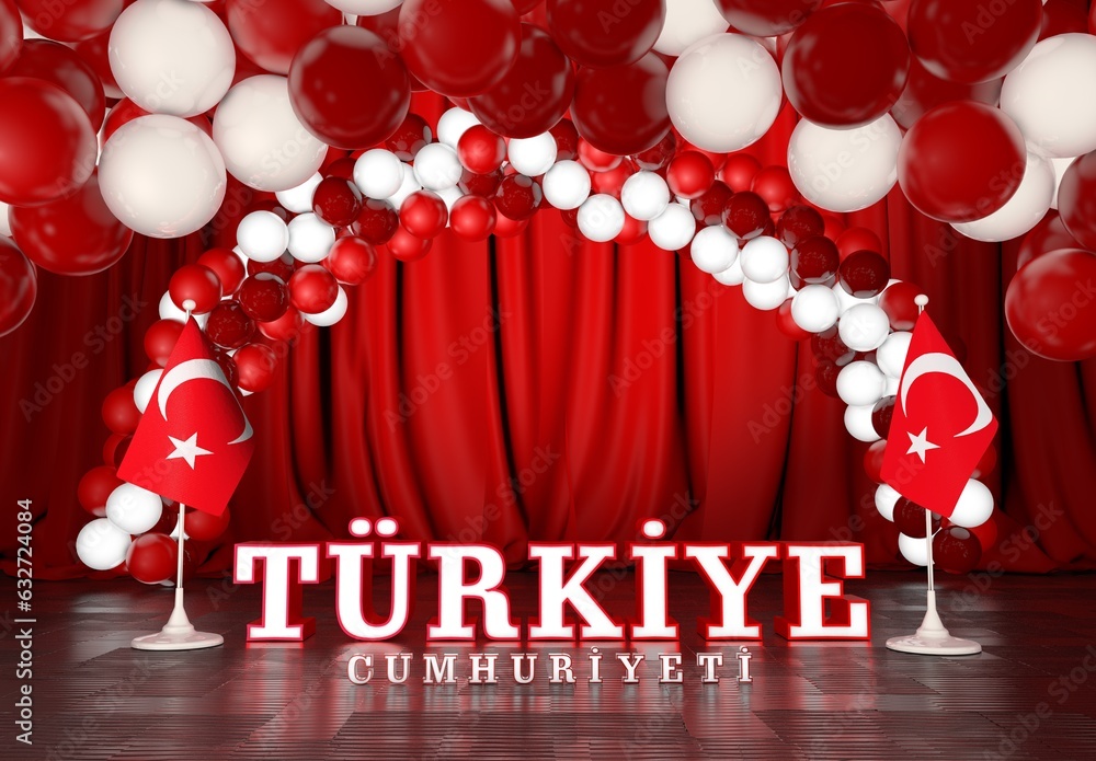 Turkiye Visual Scene, Republic of Türkiye - istanbul, Türkiye (3D ...