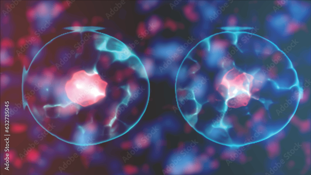 Division of a cell, mitosis concept. Cell division. Biology concept ...