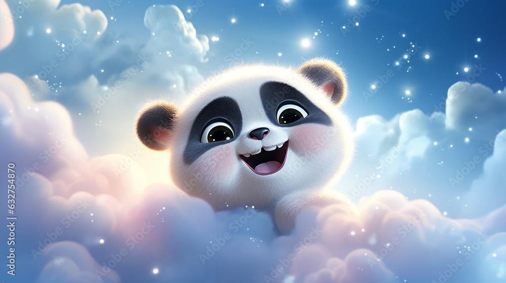 Cute, funny and emotional panda character animated. animated ...