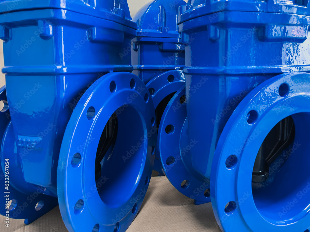 Blue collar valve with NBR sealing to large dimensions water supply ...