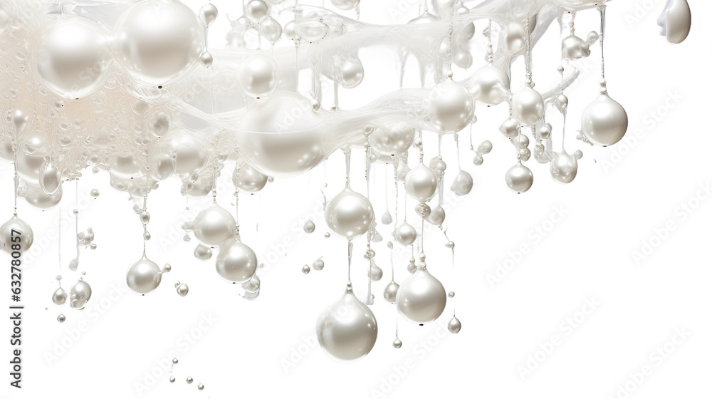 dripping liquid pearls frozen in an abstract futuristic 3d texture ...
