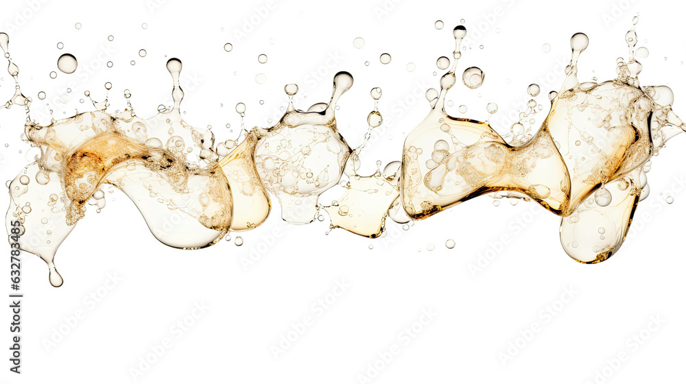 sparkling champagne bubbles frozen in an abstract futuristic 3d texture isolated on a ...