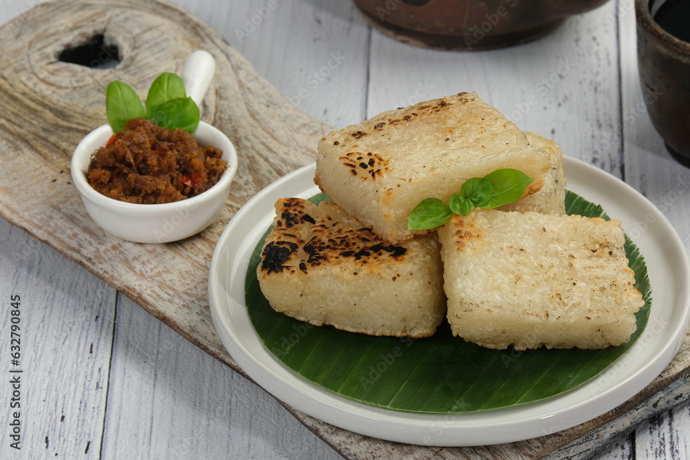 jadah Ketan Bakar or Roasted Glutinous Rice or Sticky Rice, is one of ...