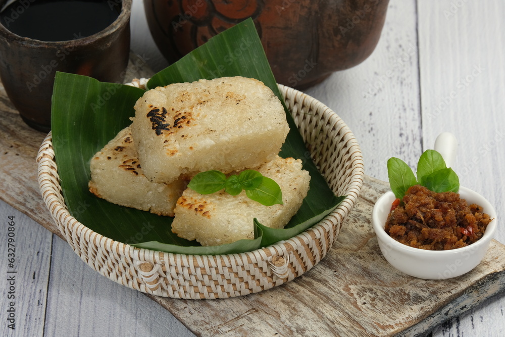 jadah Ketan Bakar or Roasted Glutinous Rice or Sticky Rice, is one of ...