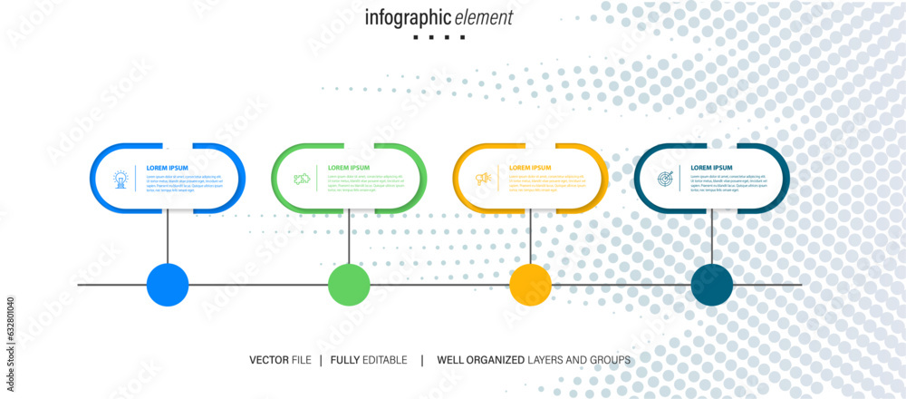 Organizational goals infographic chart design template set. Editable ...