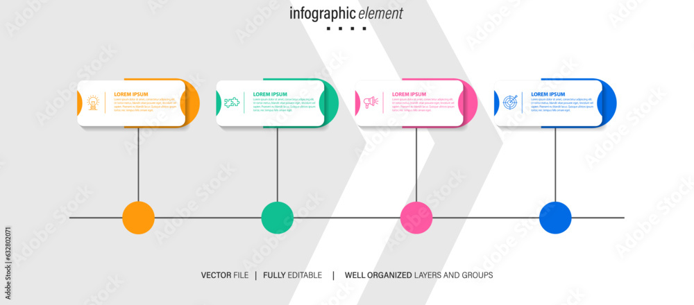 Business timeline workflow infographics. Corporate milestones graphic ...