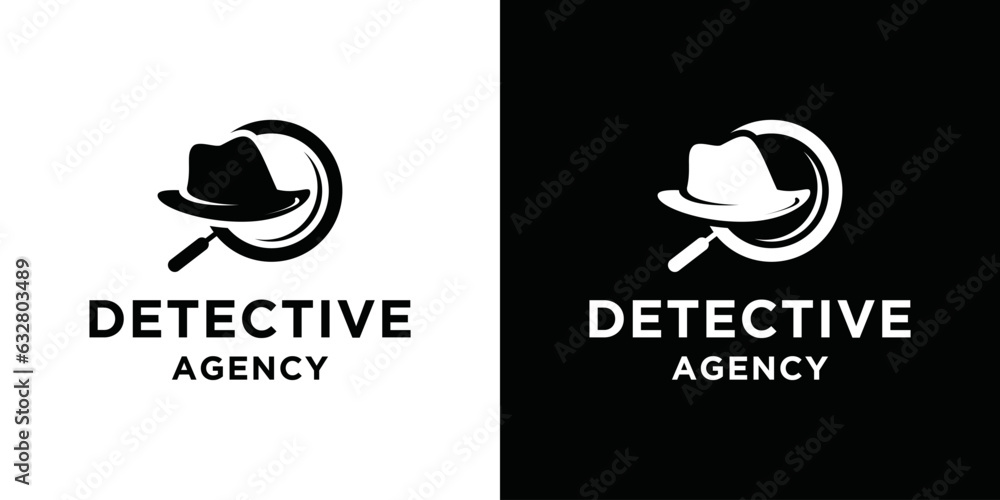 detective logo design template modern simple detective icon and ...