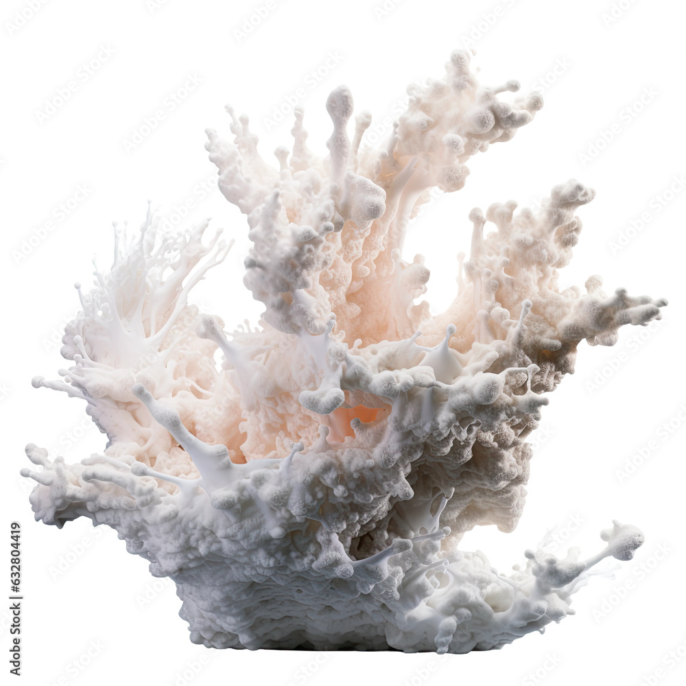gushing coral fountains exploding frozen in an abstract futuristic 3d ...