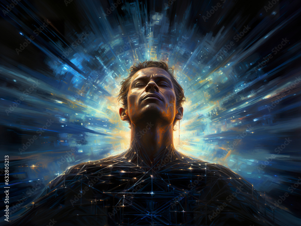 Illustration captures a man's astral journey, his soul departing his ...