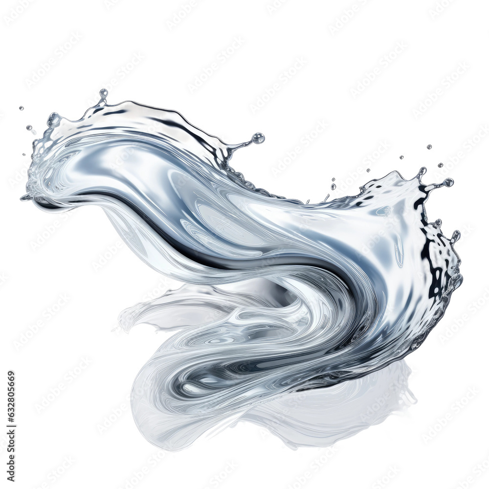 reflective quicksilver flows splash frozen in an abstract futuristic 3d ...