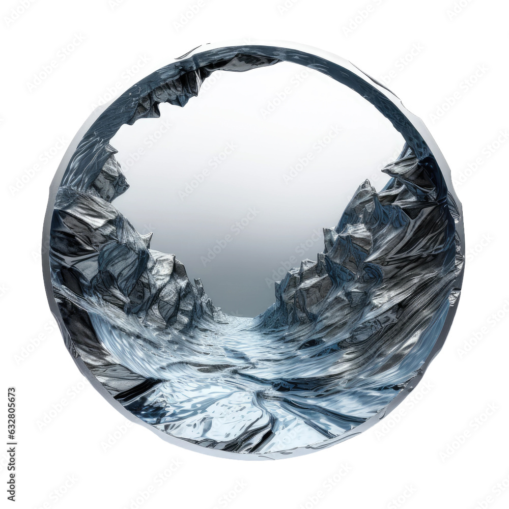 reflective mirror pools frozen in an abstract futuristic 3d texture ...