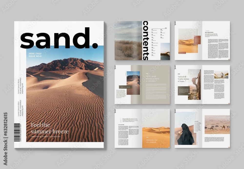 Magazine Layout Stock Template | Adobe Stock