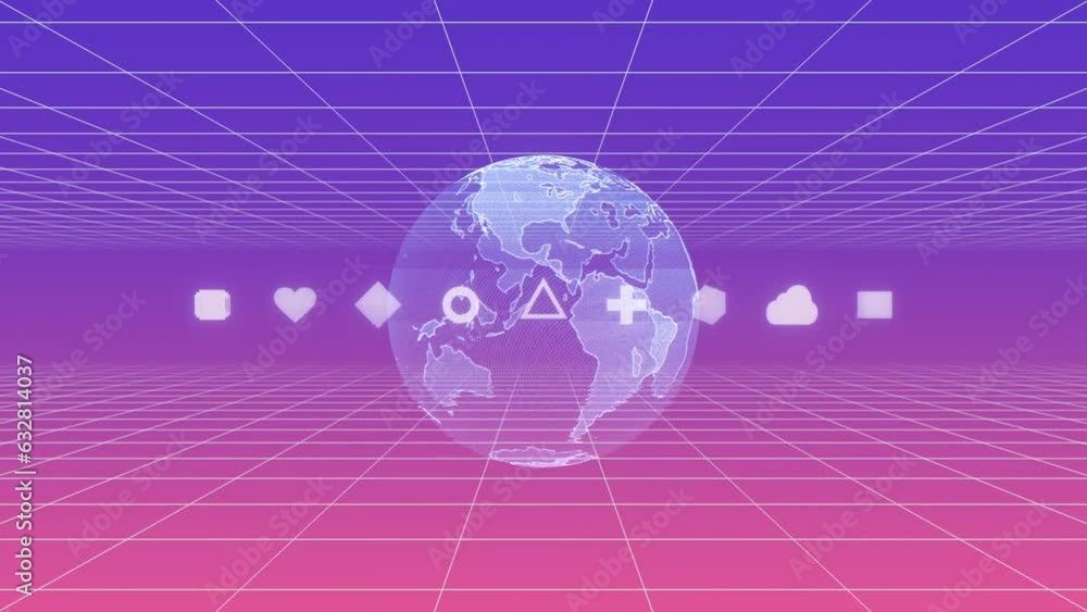 3D futuristic visualisation of metaverse immersive virtual world with ...