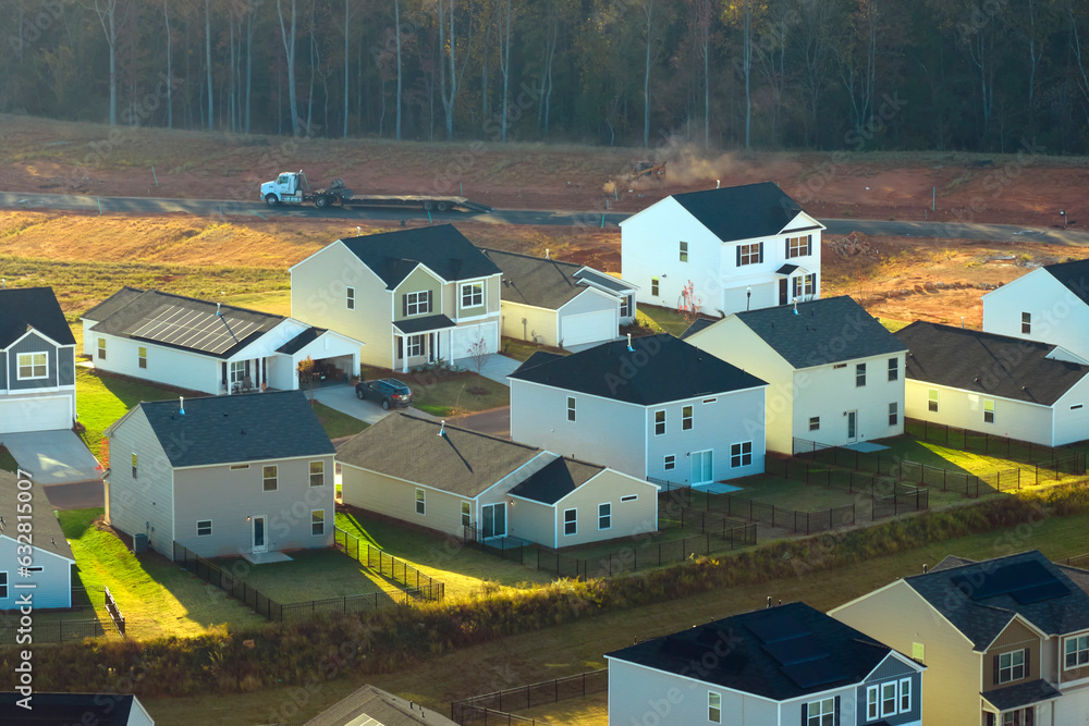 Fotografia do Stock: Real estate development with tightly located ...