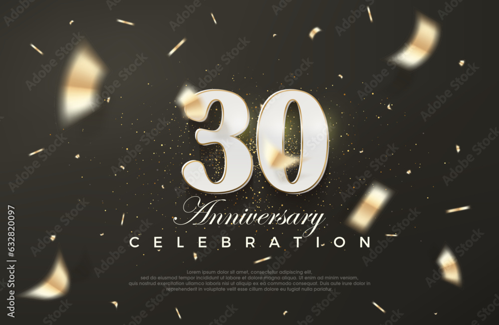 Black background for 30th anniversary celebration. Premium vector ...