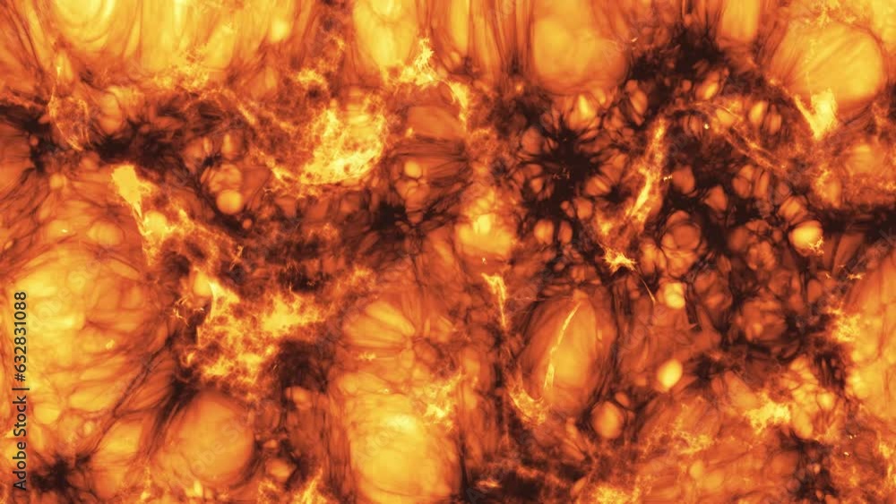 Realistic Texture of the Sun Surface with Solar Flares. Space ...