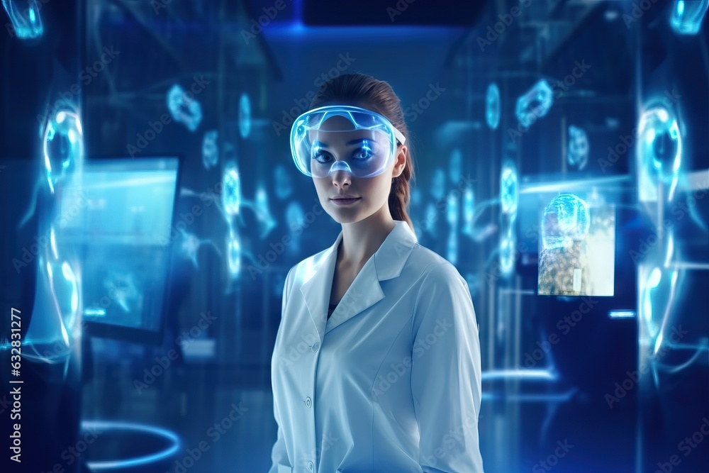 Virtual reality, overlay and science doctor in metaverse researching ...