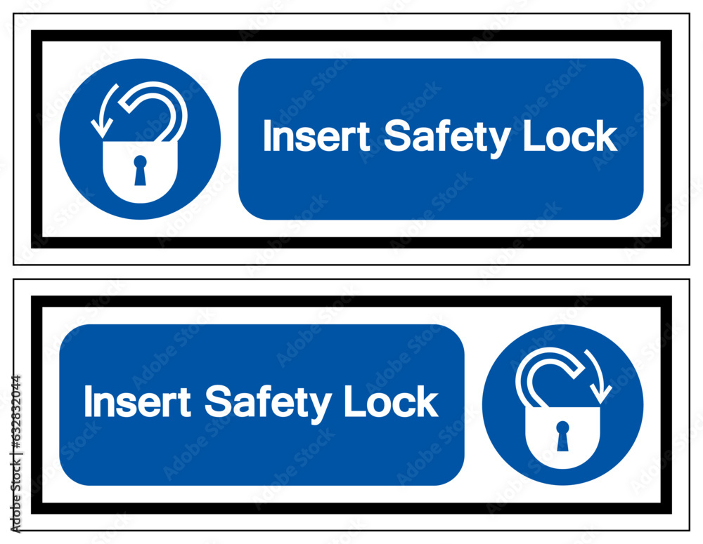 Insert Safety Lock Symbol Sign,Vector Illustration, Isolated On White ...