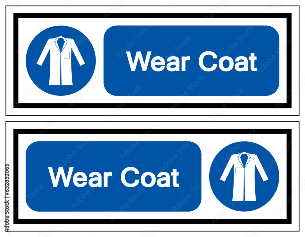 Wear Coat Symbol Sign,Vector Illustration, Isolated On White Background ...