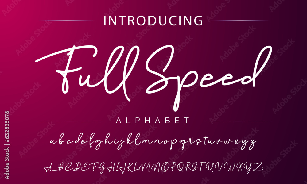 Full Speed Font Handwritten Signature Brush Font Type Font lettering ...