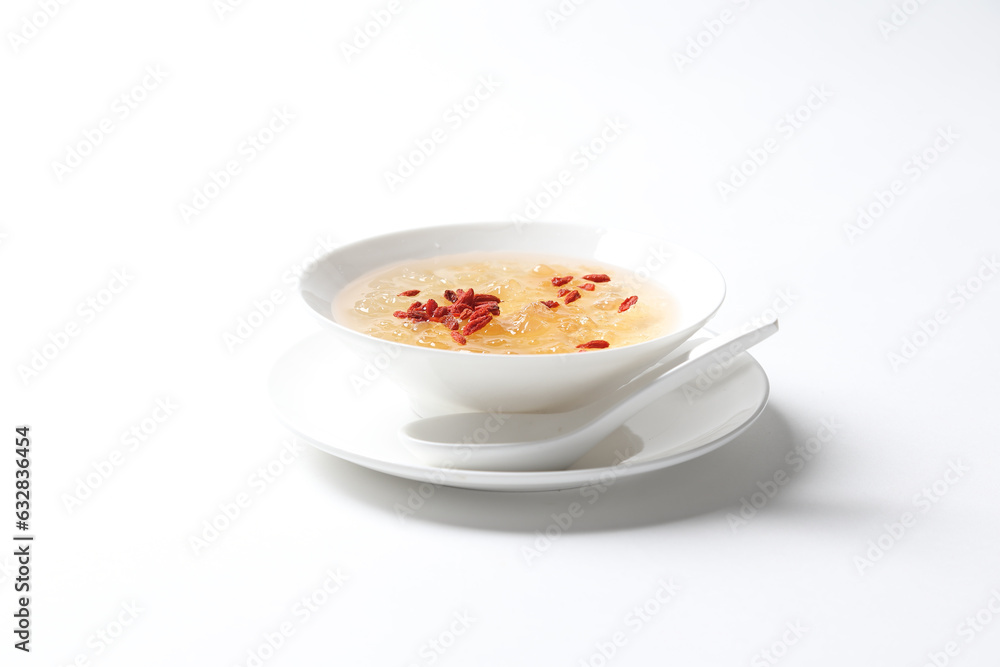 chilled double boiled fresh bird nest with hashima and wolf berries ...