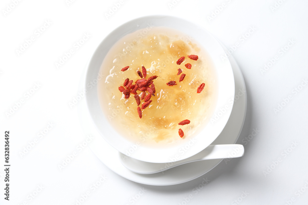 chilled double boiled fresh bird nest with hashima and wolf berries ...