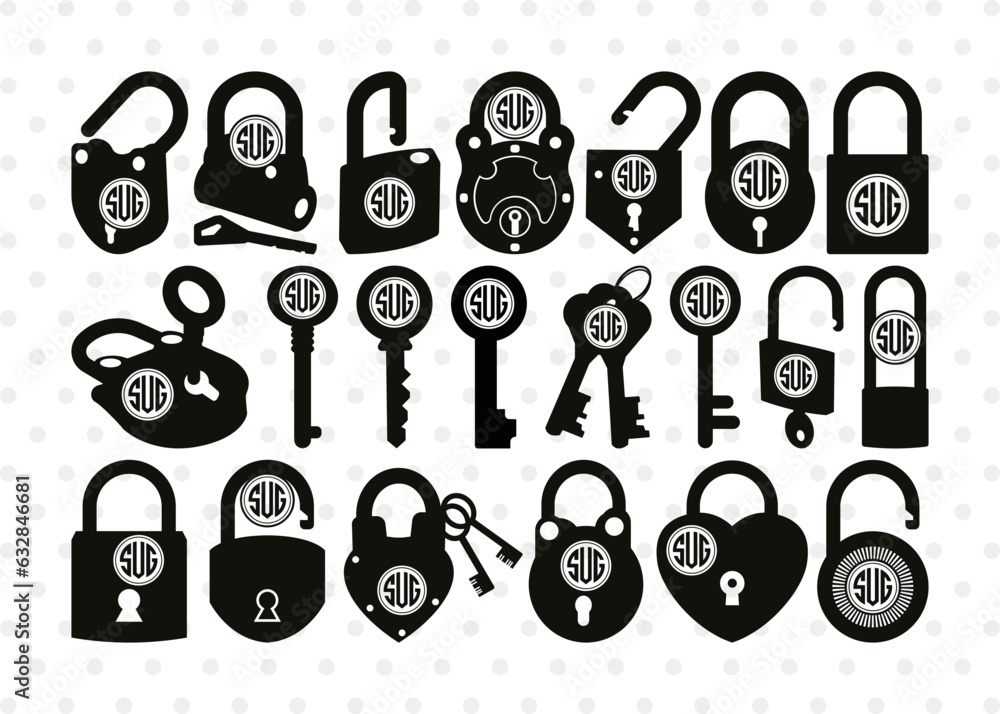 Lock And Key Circle Monogram, Lock And Key Silhouette, Lock And Key SVG ... Lock And Key Circle Monogram, Lock And Key Silhouette, Lock And Key SVG ...