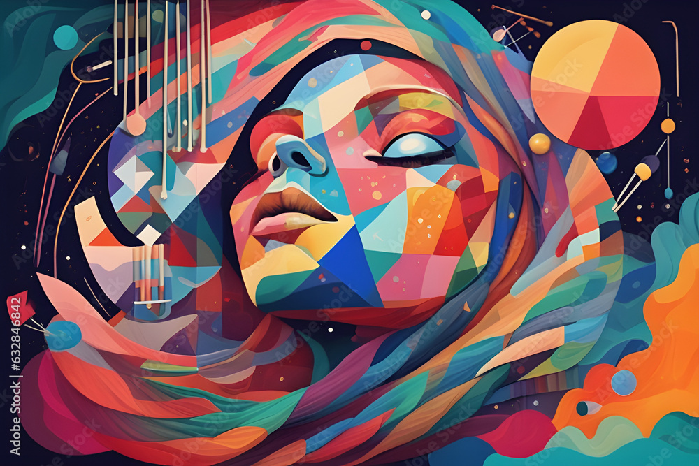 Cosmic Dream Weaver, Surreal Artwork Depicting the Fusion of Reality ...