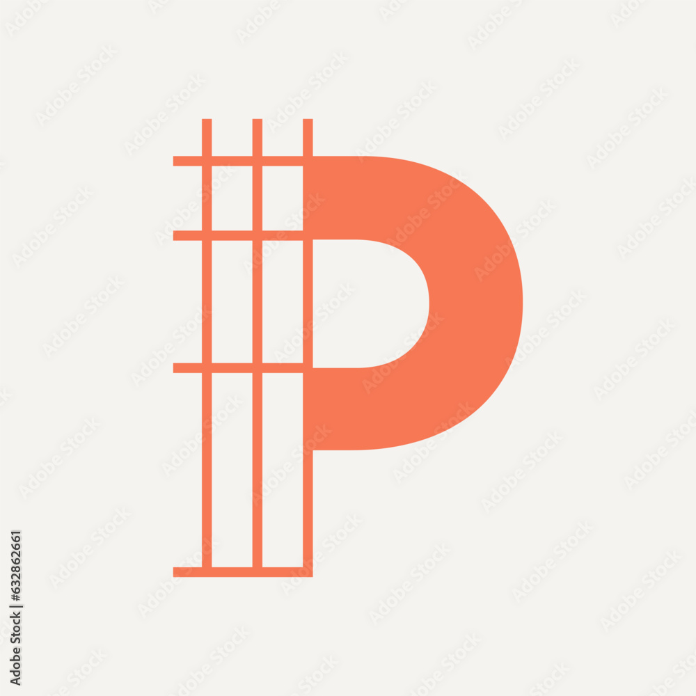 Letter P Architecture Logo Design. Architect and Construction Symbol ...