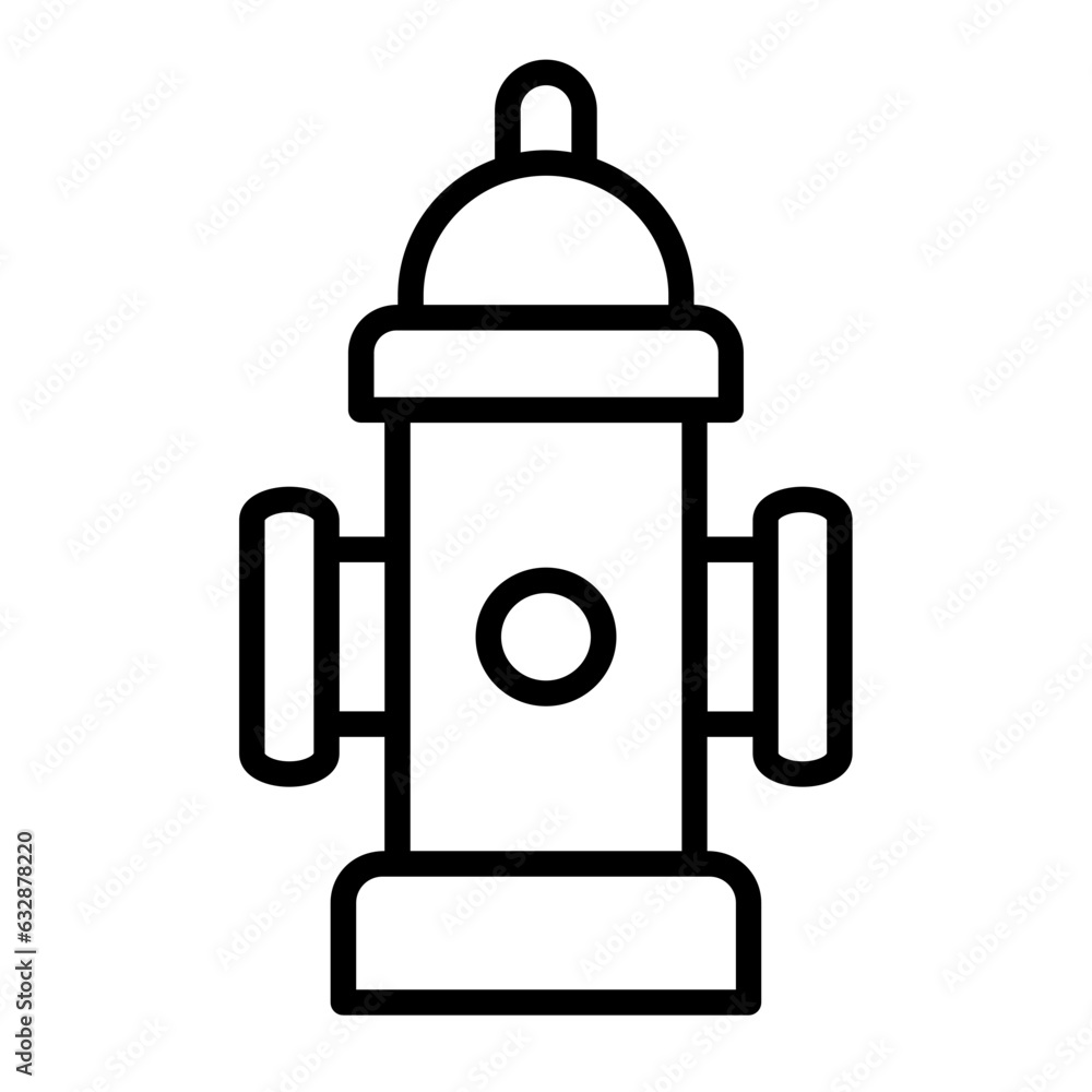 Hydrant, fire plug, water plug, fire valve, fire pump outlet. icon ...