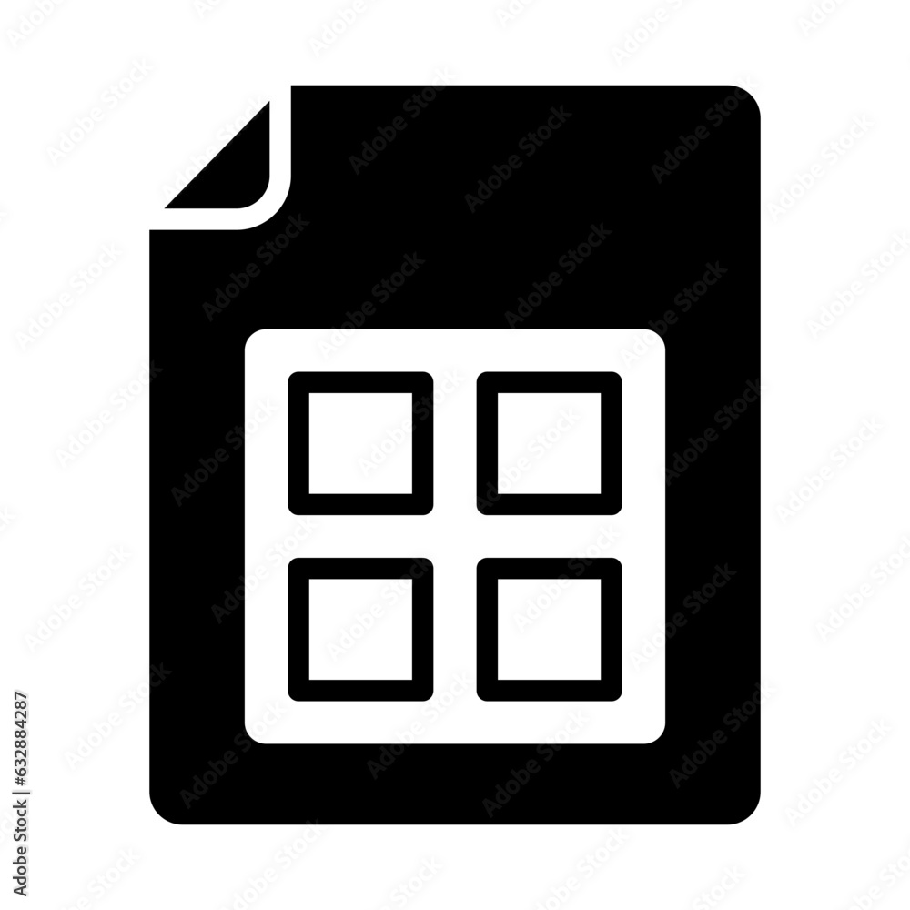 Chart, grid, matrix, spreadsheet, tabular data icon vector de Stock ...
