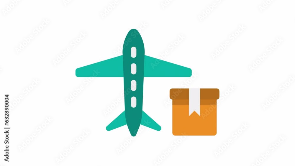 Cargo, Transport Logistics animated icon on transparent background ...